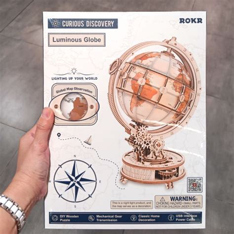 Jual Rokr Luminous Globe Wooden Puzzle 3d Shopee Indonesia