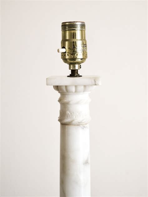 Vintage Tall Marble Column Lamp The Diarist