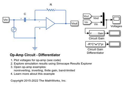 Circuito Op Amp Diferenciador Matlab And Simulink