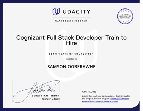 samson ogberawhe on linkedin udacity cognizant java springboot