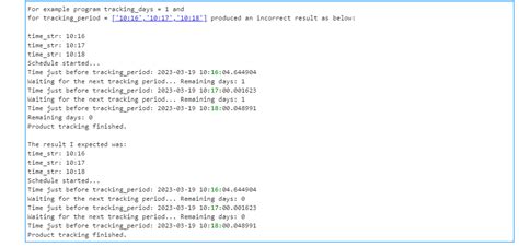 python inability to calculate the remaining number of days with