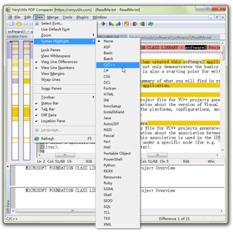 pdf comparer is a file diff tool to compare text to find the difference