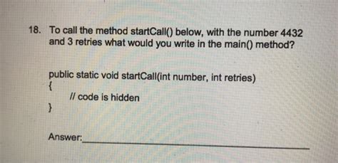 Solved 17 Write A Method Declaration Called