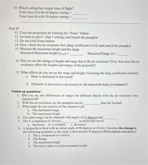 Investigating 2D Motion Objects Under The Influence Chegg Com