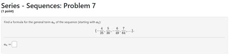 solved series sequences problem 7 1 point find a
