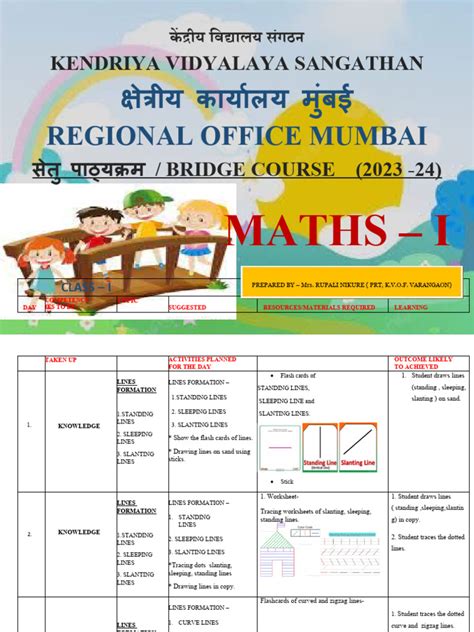 Bridge Course Class 1 Maths Pdf Shape Flashcard
