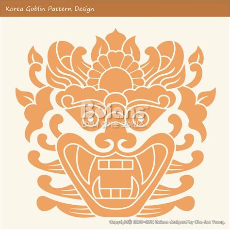 한국의 도깨비 문양 패턴디자인 한국 전통문양 패턴 디자인 시리즈 Bptd010030 Korea Goblin Pattern
