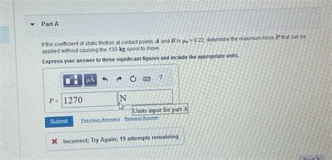 Solved Figure 1 Of 1if The Coefficient Of Static Friction At