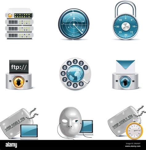 Set Of The Computer Networking Icons Stock Vector Image And Art Alamy