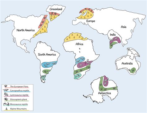 Pangaea Fossil Evidence Map At Gwendolyn Samuels Blog