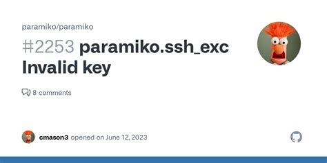 Paramiko Ssh Exception SSHException Invalid Key Issue Paramiko Paramiko GitHub