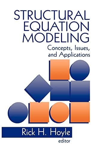 Structural Equation Modeling Concepts Issues And Applications Very Good 1995 1st Edition