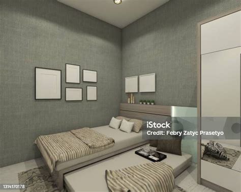 슬라이딩 침대 아이디어와 간단한 나무 헤드 보드와 미니멀 한 아이 침실 디자인 서랍에 대한 스톡 사진 및 기타 이미지 서랍 침대 캐비닛 Istock