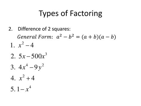 Ppt Factoring Powerpoint Presentation Free Download Id 2672919