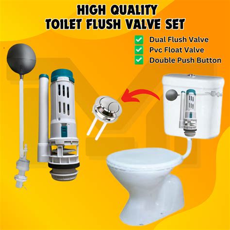 SF Push Button Plastic Tank Set Toilet Water Tank Valve Toilet Water Tank Flush Outlet Inlet
