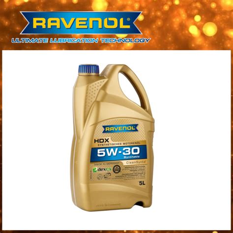 ⚡รับประกันของแท้⚡RAVENOL HDX SAE 5W-30 น้ำมันเครื่องสังเคราะห์แท้ Fully ...