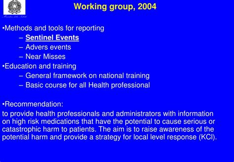 Ppt Sentinel Event System The Italian Experience Powerpoint Presentation Id 757585