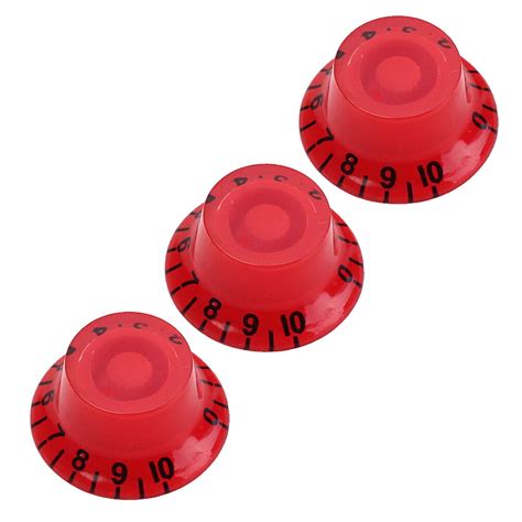 Masteelf 3pcsset Round Guitar Knobs Volume Tone Control Knobs Rotary Knobs Style Electric