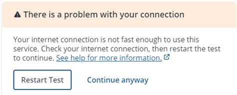 My Internet Connection Test Failed