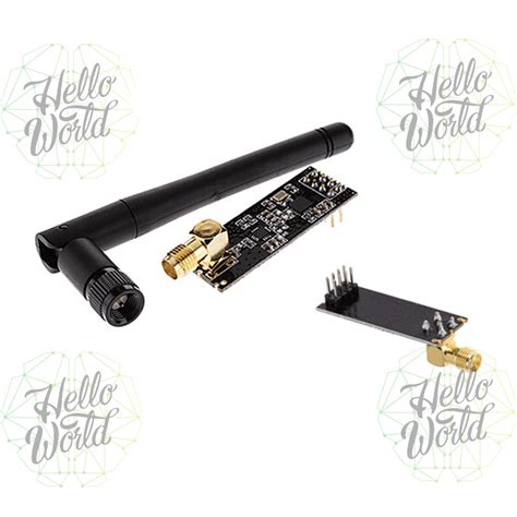 nrf24 con antena hello world