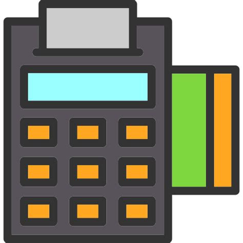 Pos Terminal Generic Color Lineal Color Icon