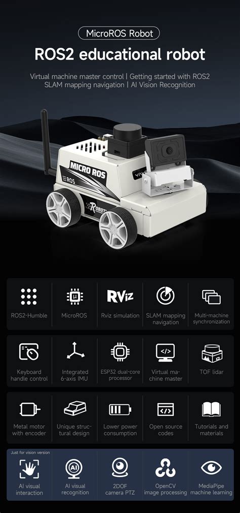 yahboom esp32 microros robot car virtual machine as controller vision