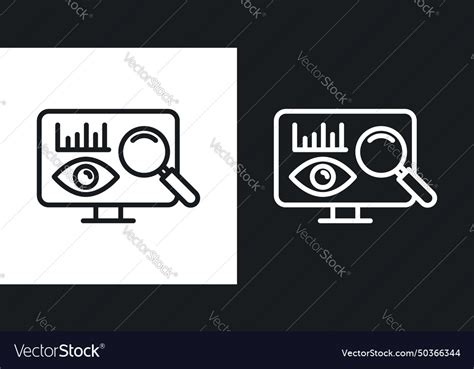 Monitoring Icon Set Computer Dashboard Data Vector Image