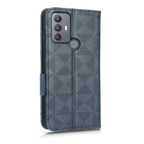 For Tcl 30 Se 5g 30e 306 305 Symmetrical Triangle Leather Phone