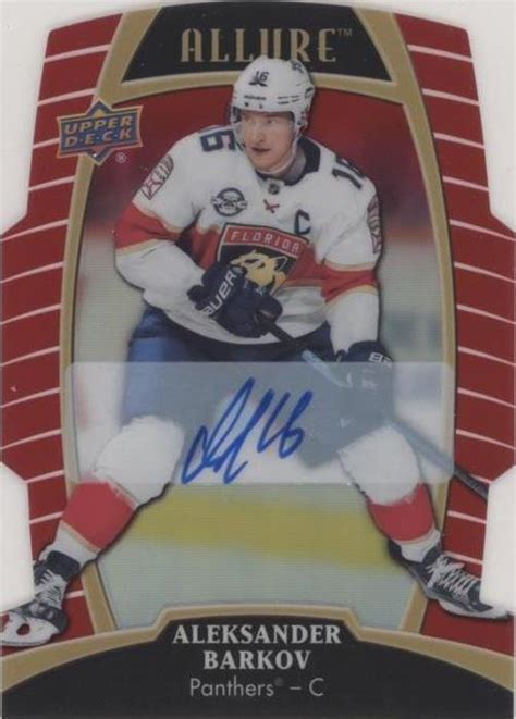 2019 20 Upper Deck Allure Aleksander Barkov 7 Red Rainbow Autographs