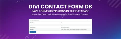 Contact Form Db Divi Plugin —