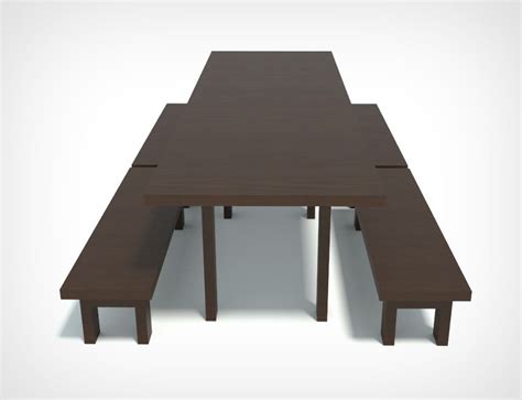 나무 테이블과 좌석 3d 모델 15 3ds Dwg Fbx Max Obj Skp Free3d