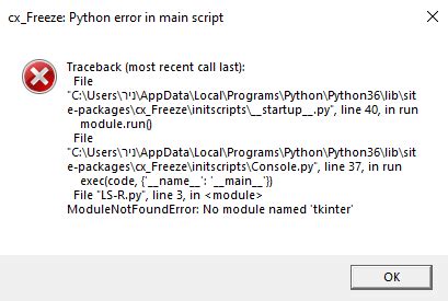 python 3.x - No module named 'tkinter' when trying to create exe file - Stack Overflow