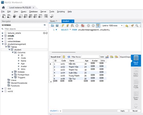 Bài 47 Sử Dụng Hệ Quản Trị Cơ Sở Dữ Liệu Mysql Server Mysql Workbench