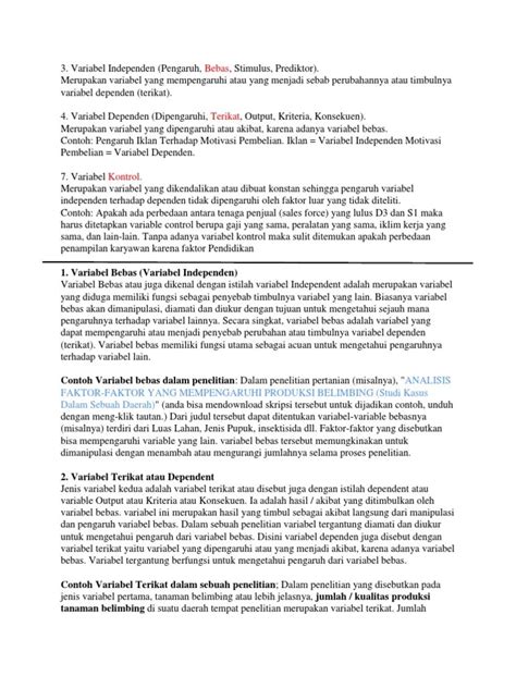 Contoh Skripsi Dengan Variabel Kontrol