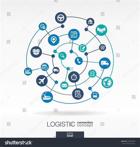 로지스틱 연결 개념입니다전달 서비스 배송 배포 스톡 벡터로열티 프리 260768639 Shutterstock