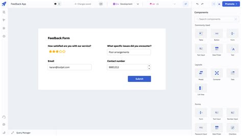 Build Dynamic Forms Tooljet