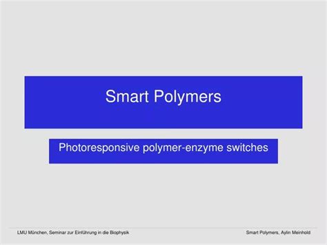 PPT Smart Polymers PowerPoint Presentation Free Download ID