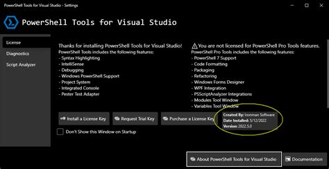 the settings dialog could include the version number and install date · issue 15