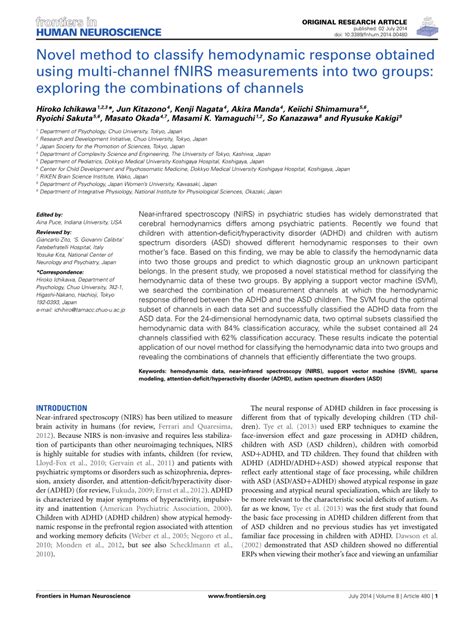 Pdf Novel Method To Classify Hemodynamic Response Obtained Using