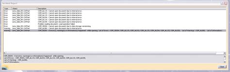 Internal Error Messages When Trying To Open A Catia File