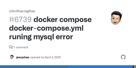Docker Compose Docker Composeyml Runing Mysql Error · Issue 6739