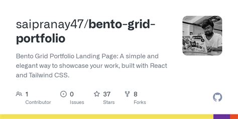 GitHub Saipranay Bento Grid Portfolio Bento Grid Portfolio Landing Page A Simple And