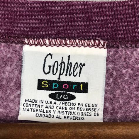 Vintage Gopher Sport Striped Embroidery Sweatshirt Gopher Sport