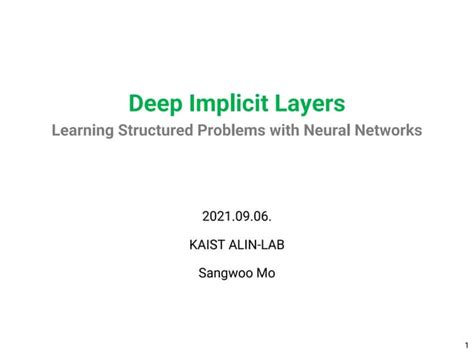 Deep Implicit Layers Learning Structured Problems With Neural Networks