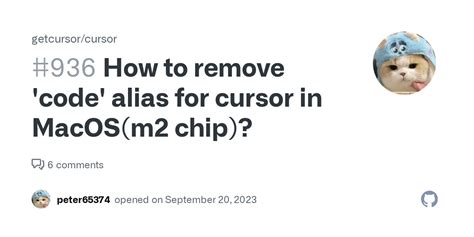 How To Remove Code Alias For Cursor In Macosm2 Chip · Issue 936