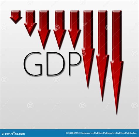 Chart Illustrating GDP Drop Macroeconomic Indicator Concept Stock Illustration Illustration