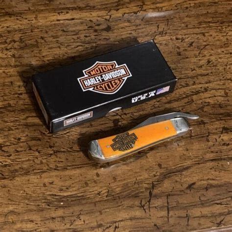 Case Xx A Harley Davidson 2014 Persimmon Orange Russlock Knife Knives