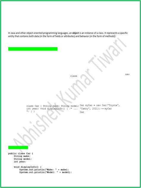 Class Object Variables Constructor Pdf Programming Constructor