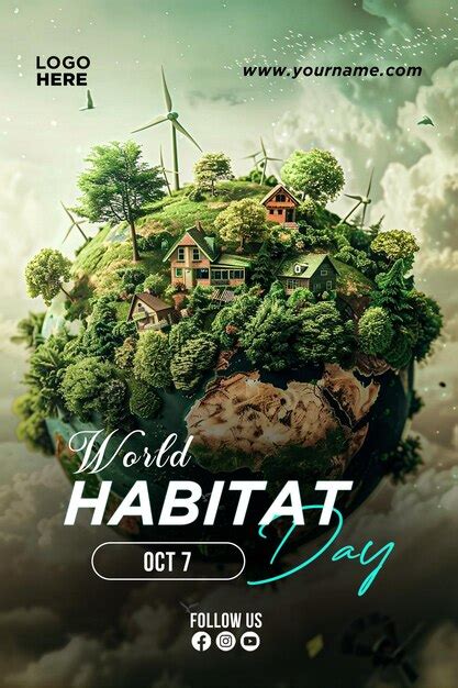 Habitat Day Poster Psd 3000 High Quality Free Psd Templates For Download