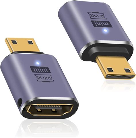 Jp Duttek Mini Hdmi Hdmi 変換アダプタ 8k Hdmiミニ Hdmi変換アダプター Mini Hdmi オス To Hdmi メス 延長